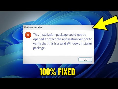 This Installation package could not be opened in Windows 11 / 10 /8/7 - How To Fix Installer Error ✅
