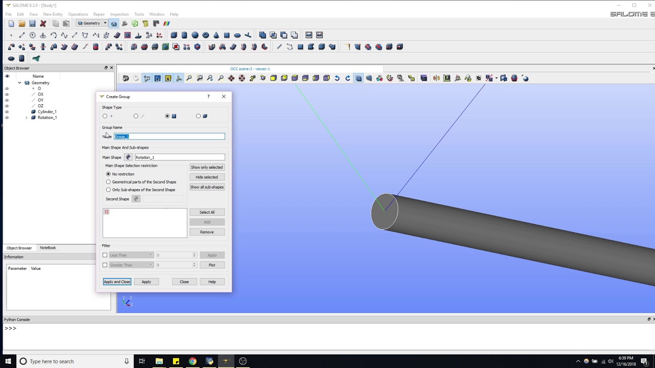 First Pipe Mesh: Geometry Creation