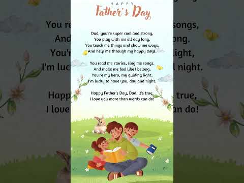 Father’s Day Poem in English | English poem for kids | #shorts #shortsfeed #fathersday