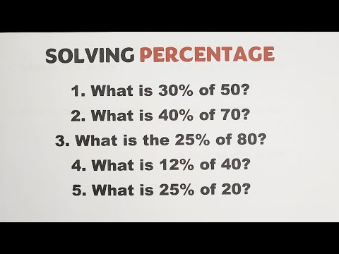 Solving Percentage Problems in Few Seconds