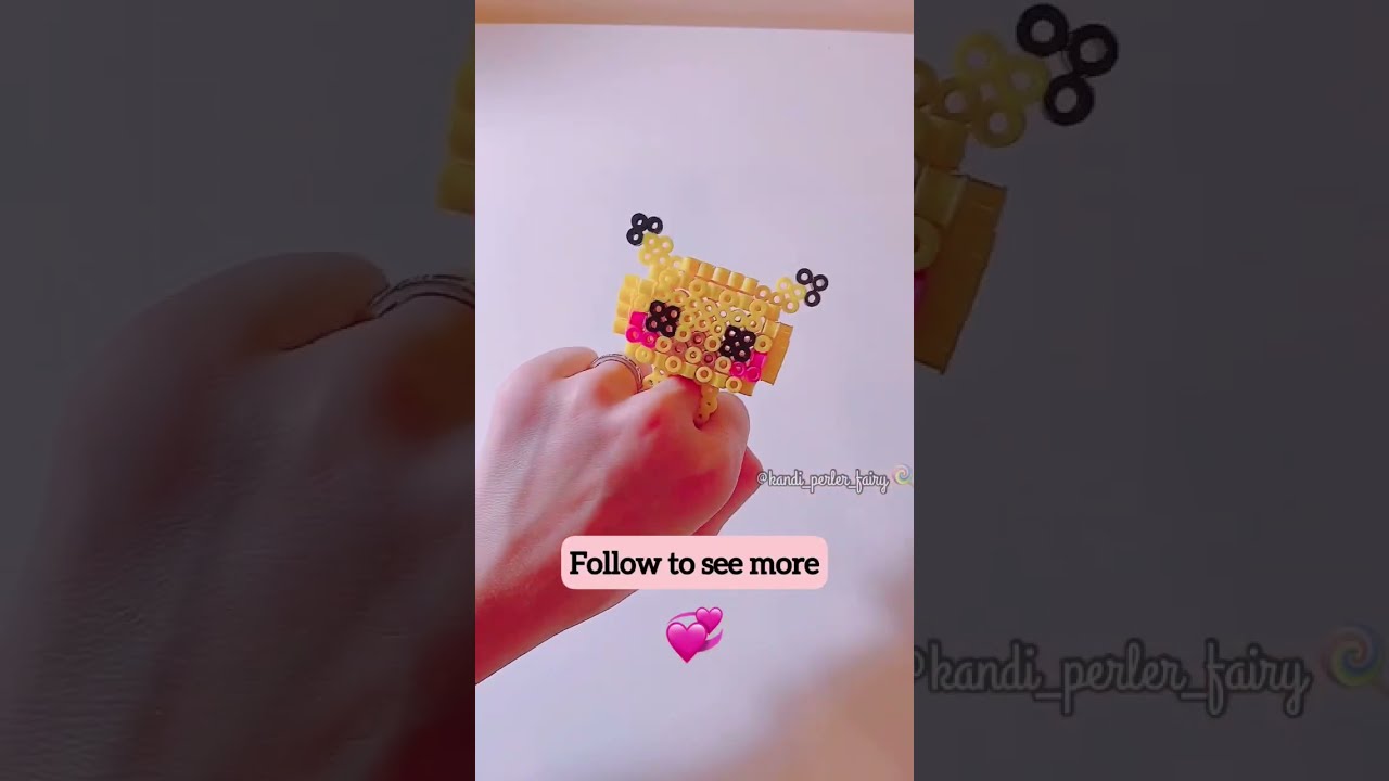 Pikachu DIY Ring with Perler beads #hamabeads #pikachu #arte