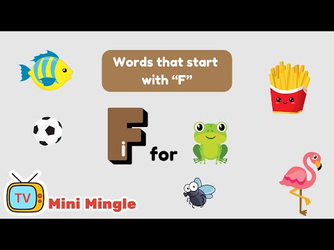 20 Word that Start with Letter F | F Words | Kids Vocabulary Words