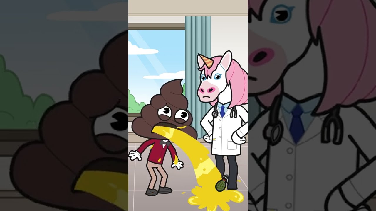 Poophead Gets Sick! 🤮 | emojitown #shorts