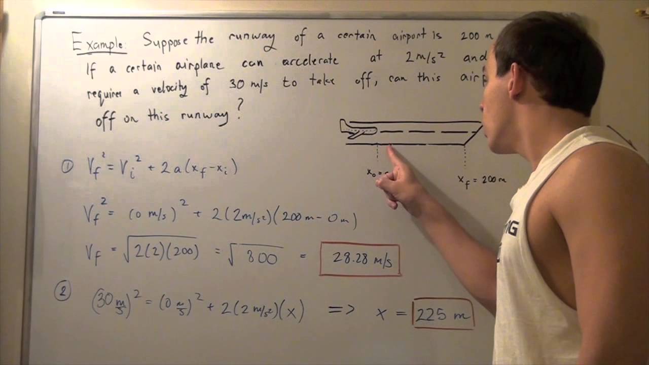 Motion under Constant Acceleration Example # 1