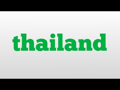 thailand meaning and pronunciation