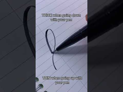 learn calligraphy in under 10s ποΈβ¨ brush lettering quick, simple tutorial
