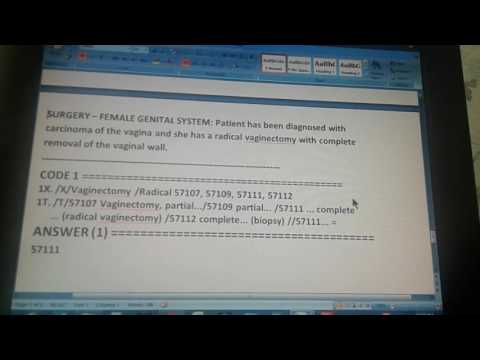 CPT JJ-RVA-262-105-L1 vaginectomy radical
