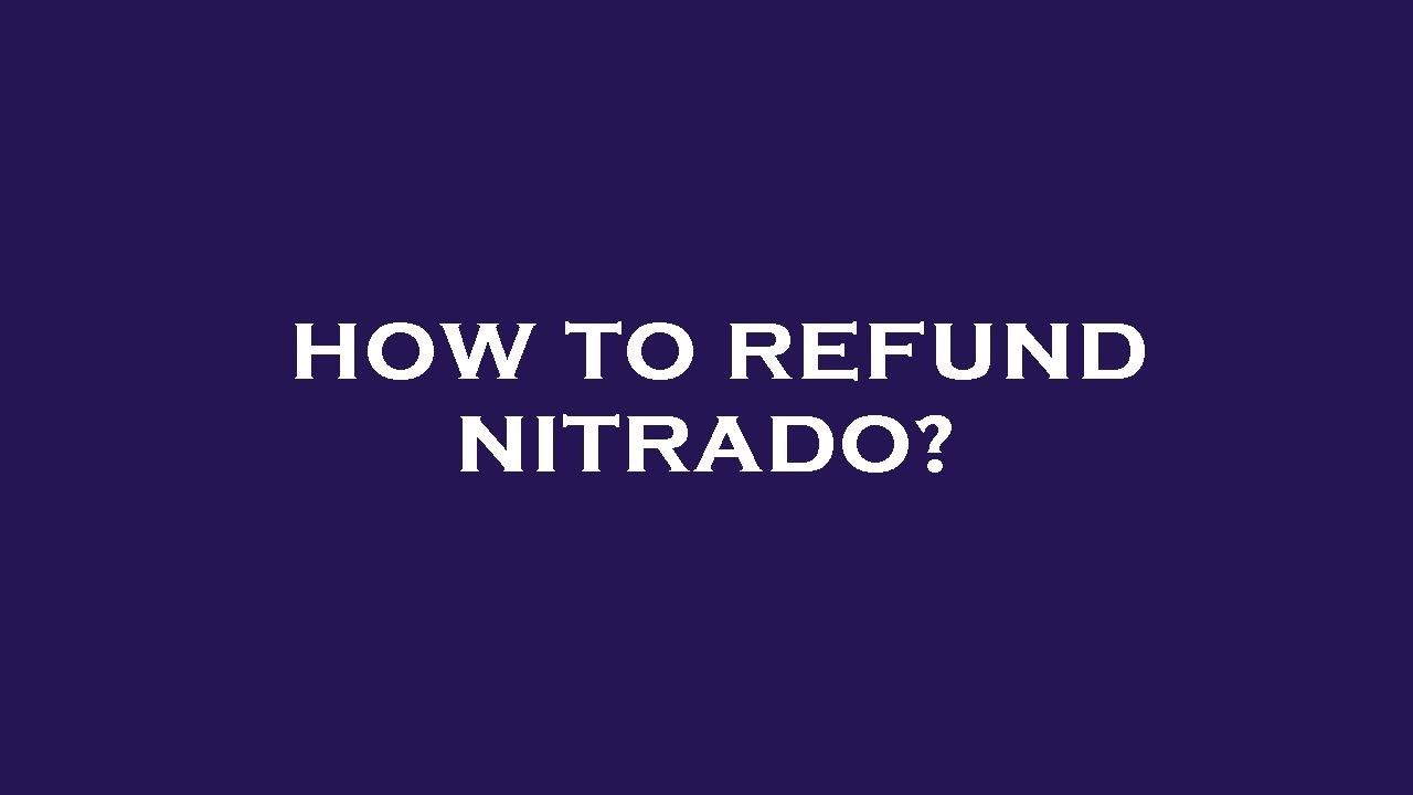How to refund nitrado?