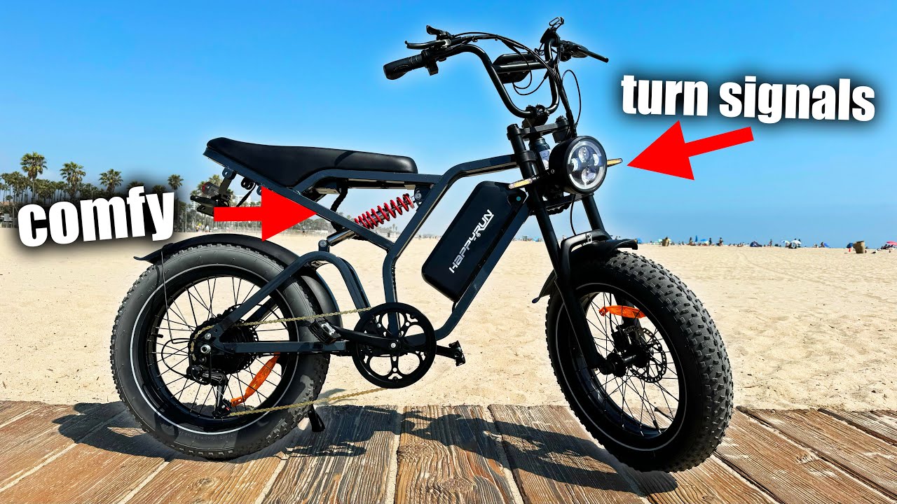 HappyRun G60 Pro 1000W Moped Style E-Bike, Fast Off Road Electric Bike – happyrunsports