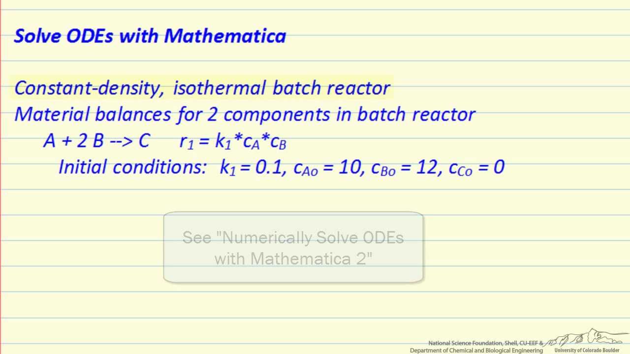Numerically Solve ODEs with Mathematica 1