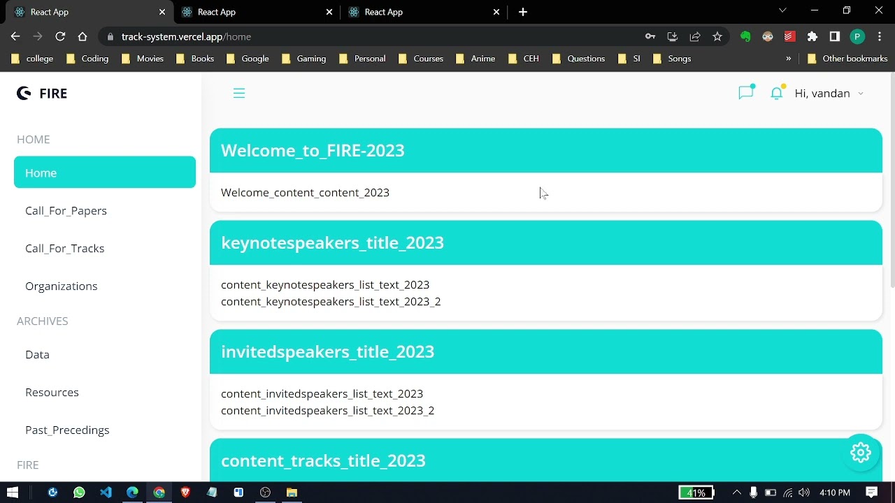 Track Management System