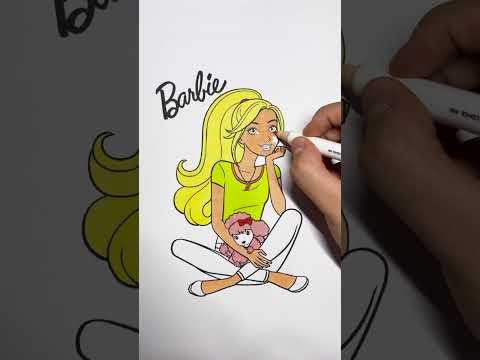 BARBIE COLORING PAGES!💄 #shorts #barbie
