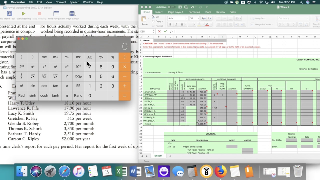 Continuing Payroll Problem A   Week 2