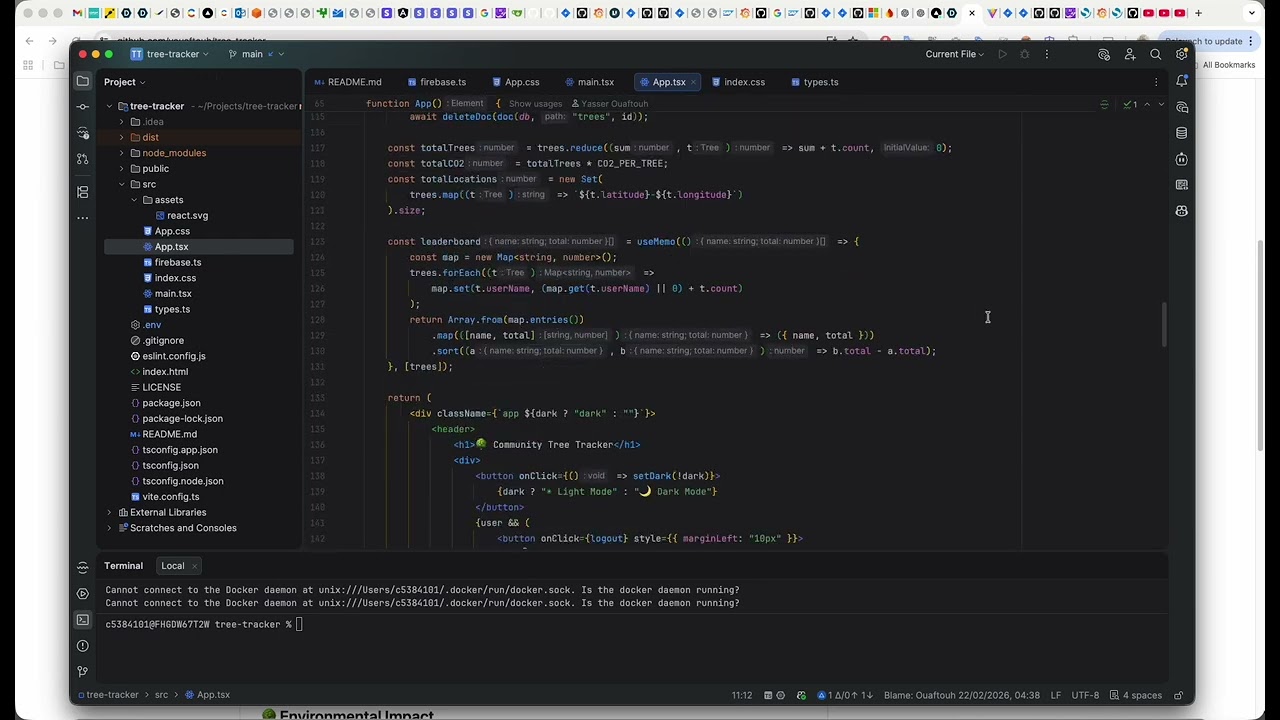 Tree Planting Tracker Web App - Hack For Humanity [DevPost]