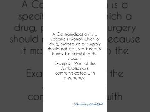 What Is Contraindication? #shorts #pharmacy