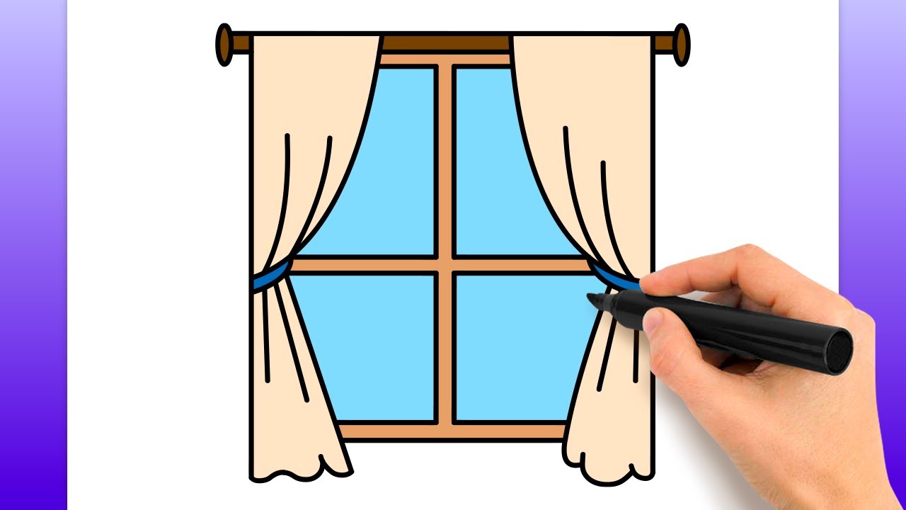 Cómo Dibujar Una Ventana (Tutorial De Dibujo Fácil)