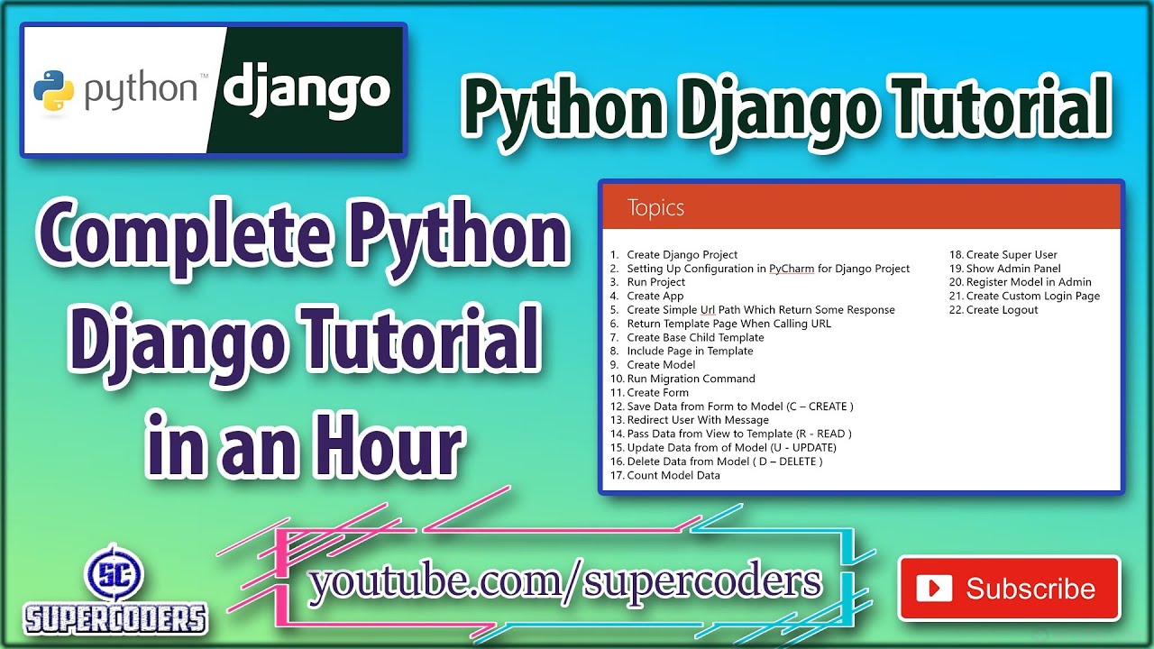 Python Django Complete Cheatsheet Tutorial | All The Basic Examples of Django