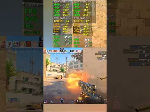 i5 12400F vs i7 12700K + RTX 4060 Ti - CS 2 - December 2024 Shorts 2