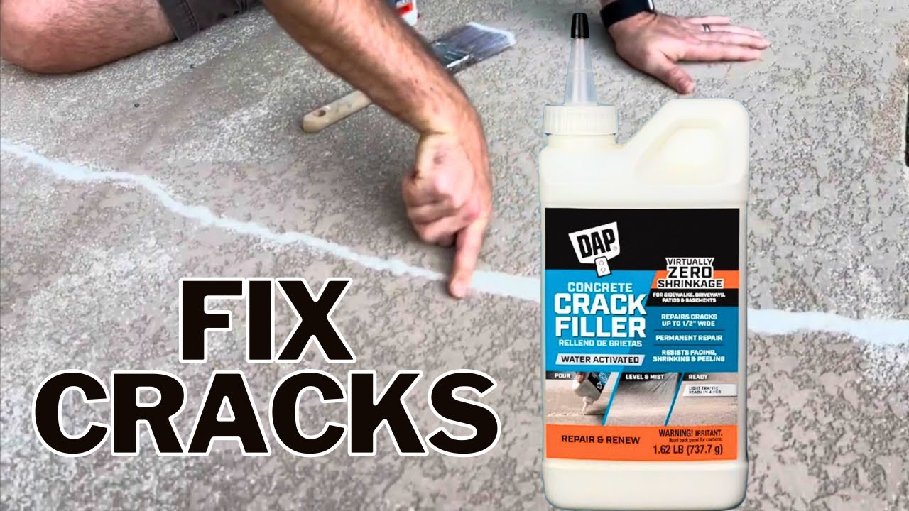 How to Use DAP Crack Filler to Repair Cracks in Concrete (Pool Decks, Driveways & More!)