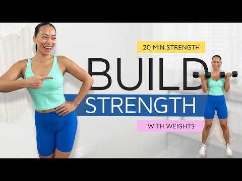 20 Min Beginner Weight Training For Women (Step-by-Step, Workout from Home)