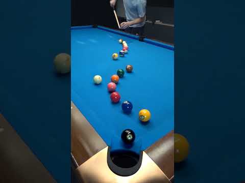 Double Curve Trick Shot #billiards #8ballpool #tricks