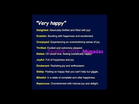 Synonyms of "Very Happy"_#Improve vocabulary_#Speak better