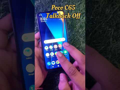 How To Off TalkBack From POCO C65 β‘ Mobile Se Double Tab Screen Remove Kaise Kare π₯π₯ #viral #shorts