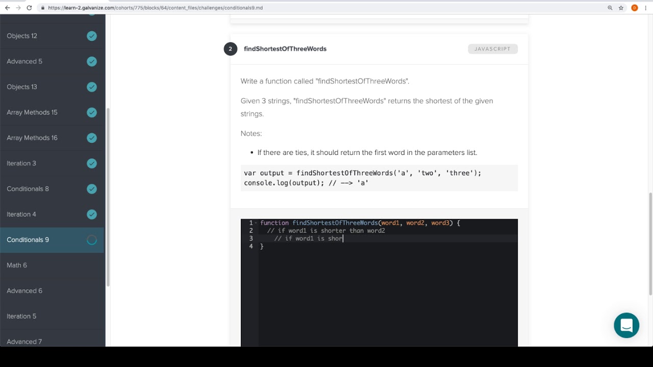 Module 1 - Conditionals 9