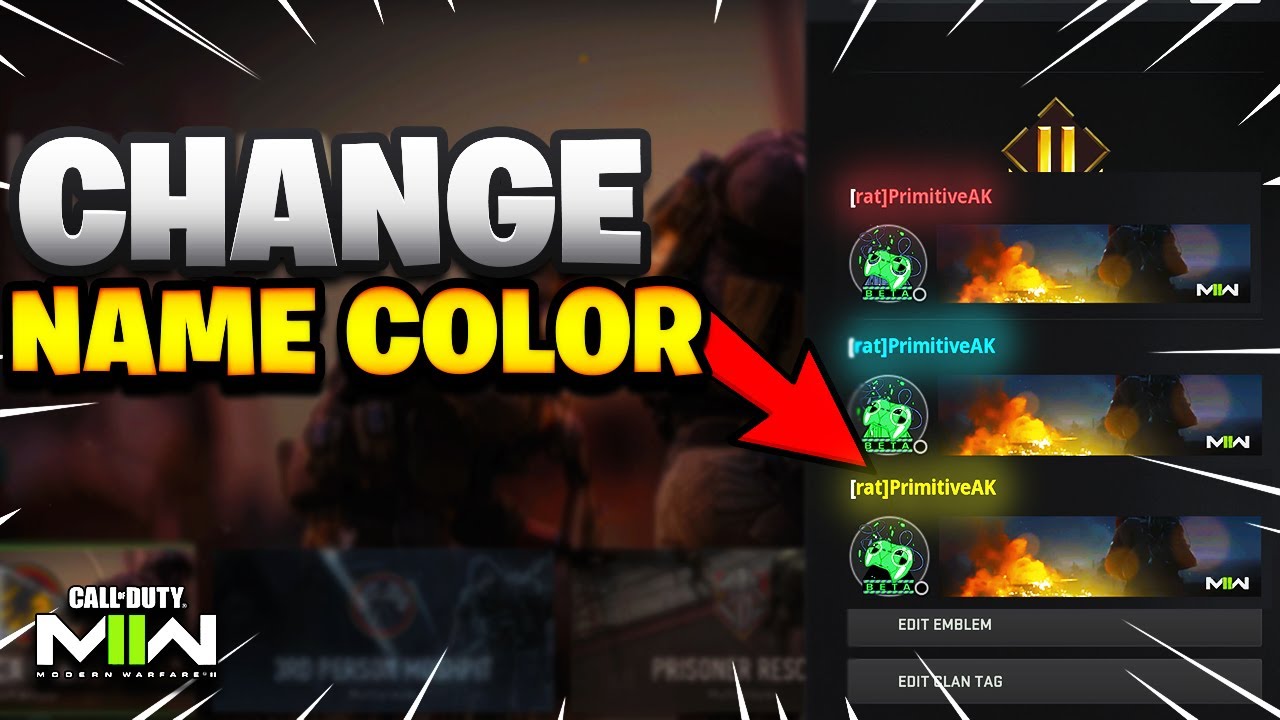 How to Change your Name ANY COLOR in MW2! (Change Clantag + Name Color)