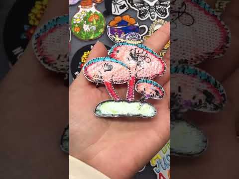 Cartoon Patch Embroidered Iron On Patches For Clothing Mountain Water
