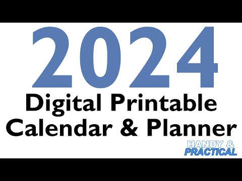Digital Planner Printable Calendar 2024