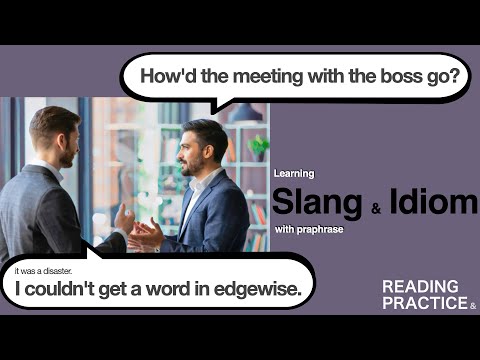 Learn Slang & Idiom with paraphrase┃ I couldn't get a word in edgewise