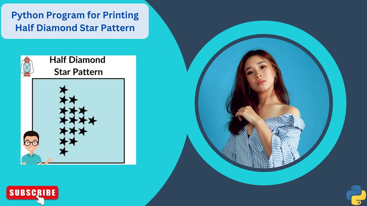How to Print Half Diamond Star Pattern ??