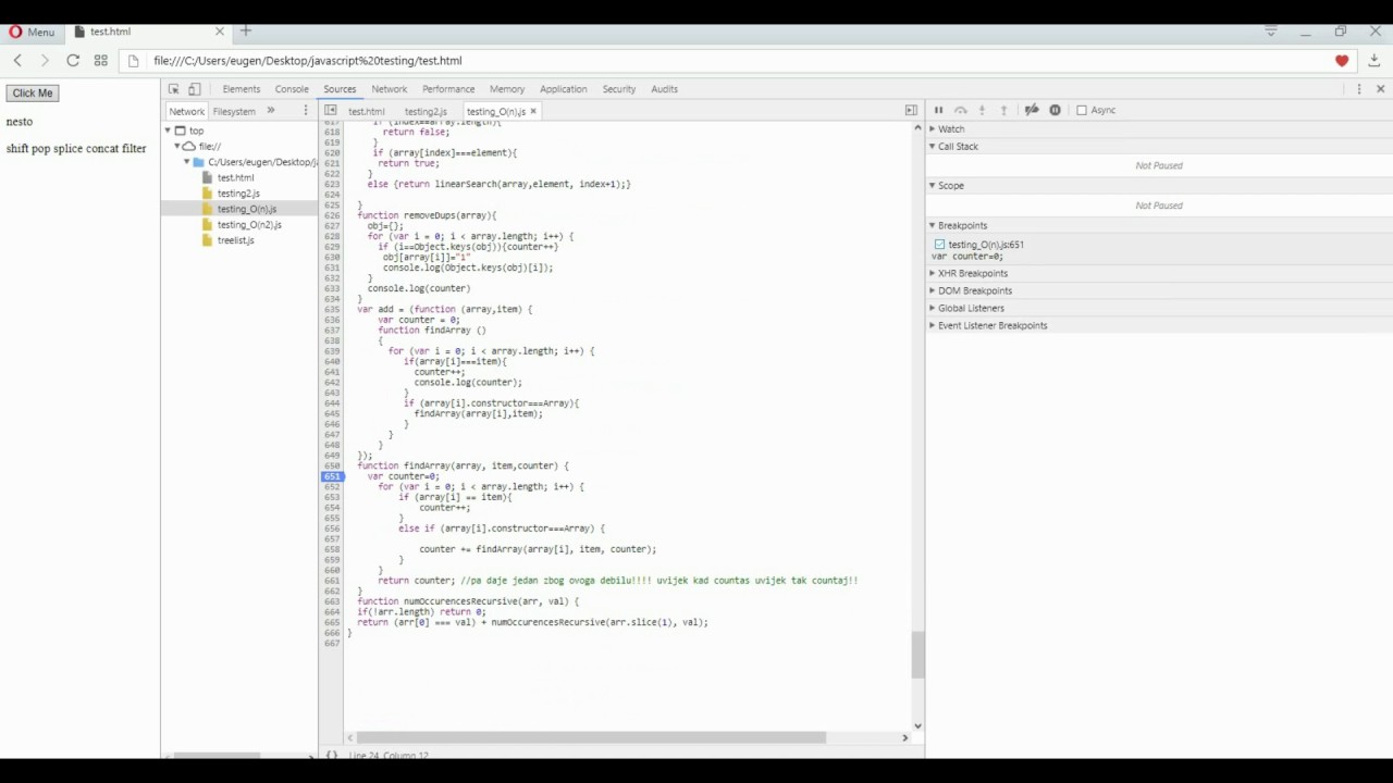 Debug JavaScript in Opera (line by line debug)