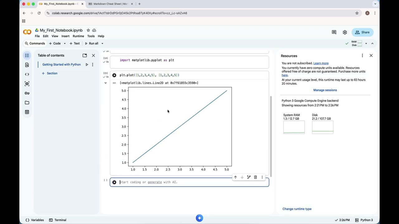 Getting Started with Python, Jupyter Notebooks, Google Colab