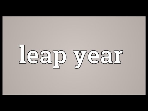 Leap year Meaning