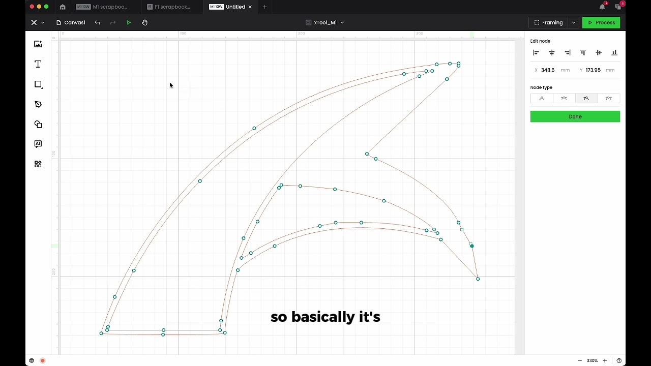 How to vectorize a PNG raster image and edit nodes in XCS 2.0