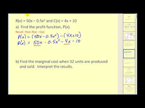 Marginals | Math Help from Arithmetic through Calculus and beyond