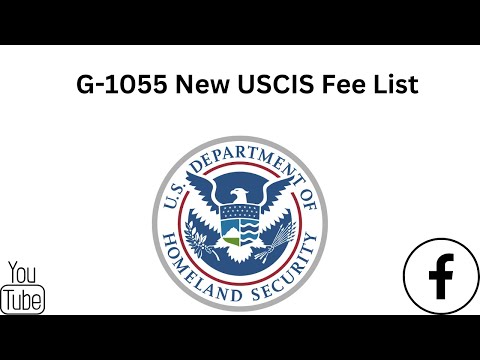 G-1055 New USCIS Fee Schedule Just Posted To Website