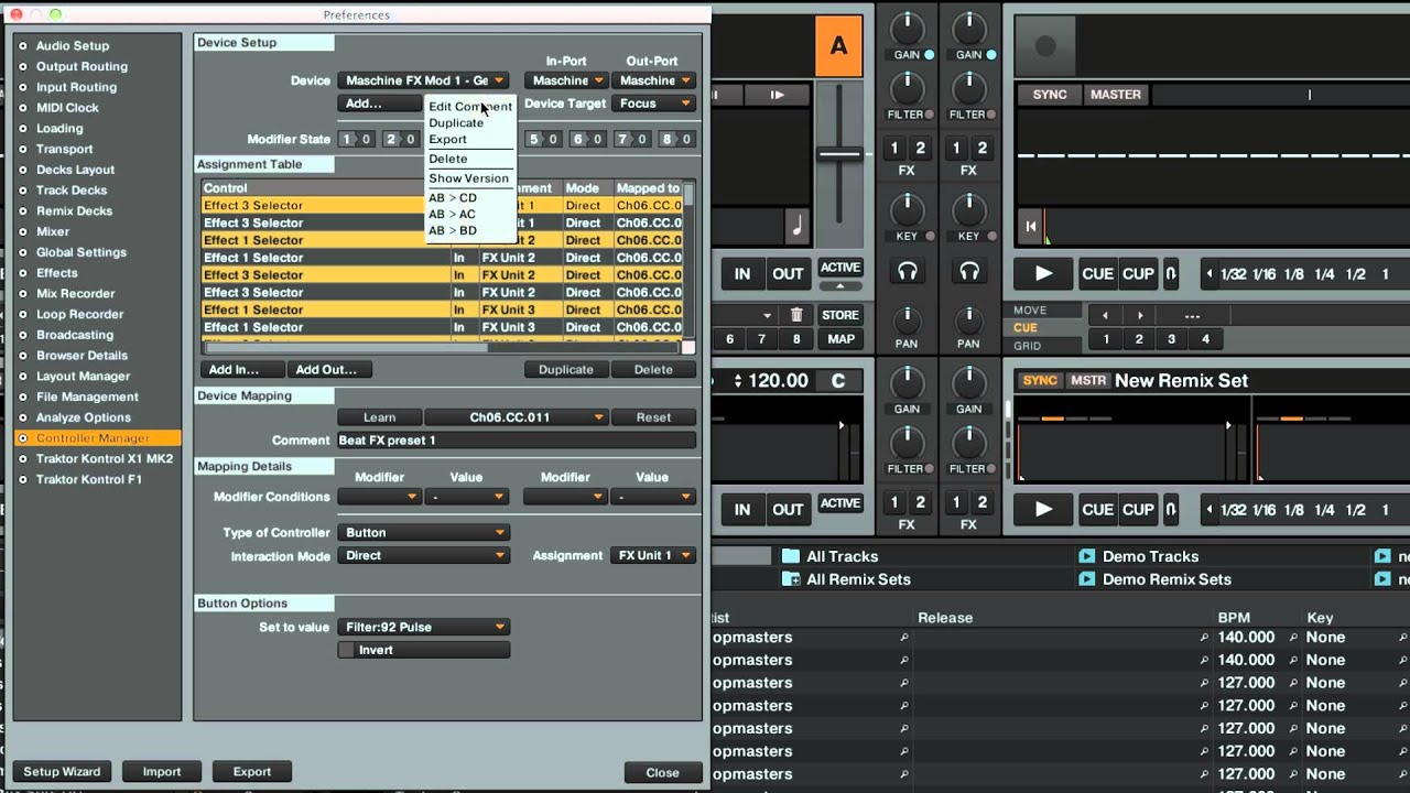 Using the Controller Manager in TRAKTOR: Overview