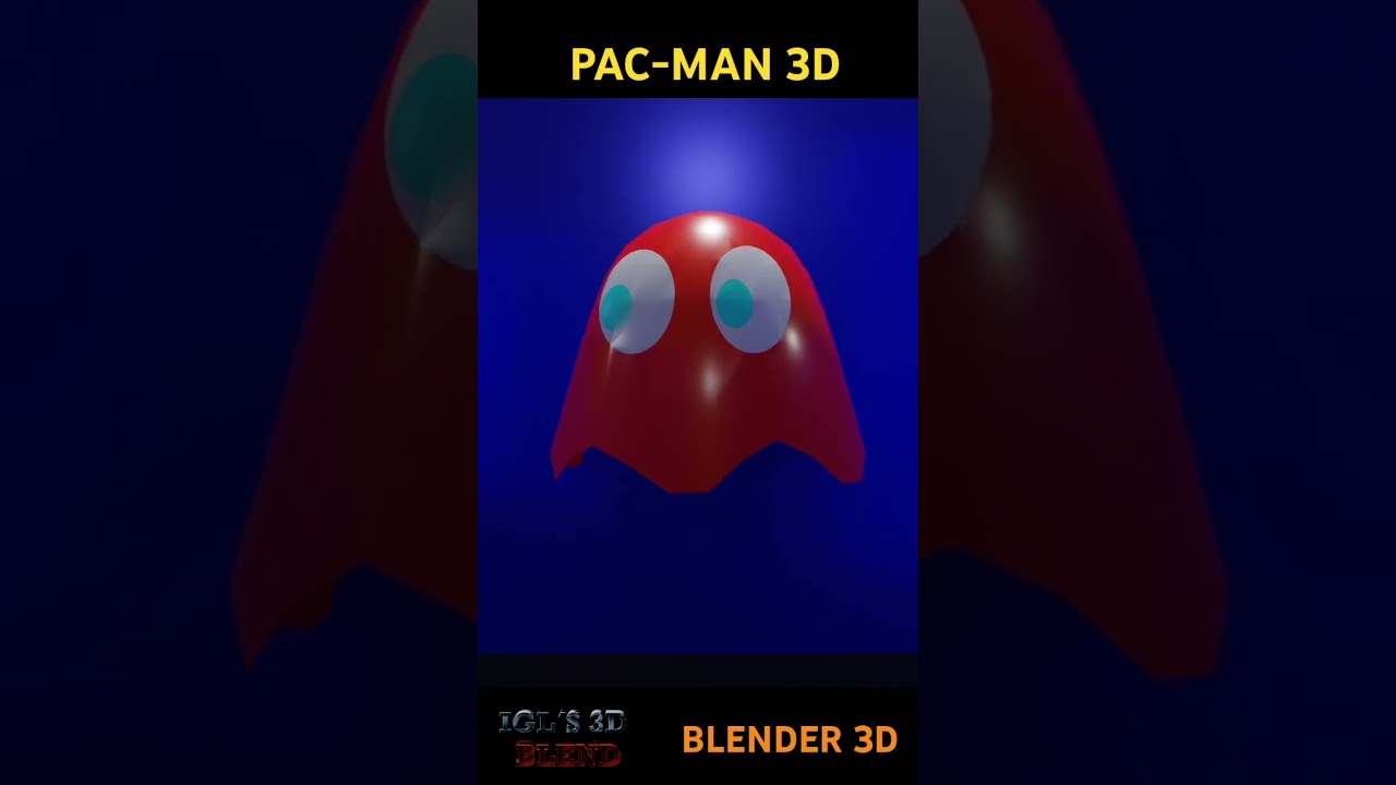 PAC-MAN 3D #shorts #pacman #blender