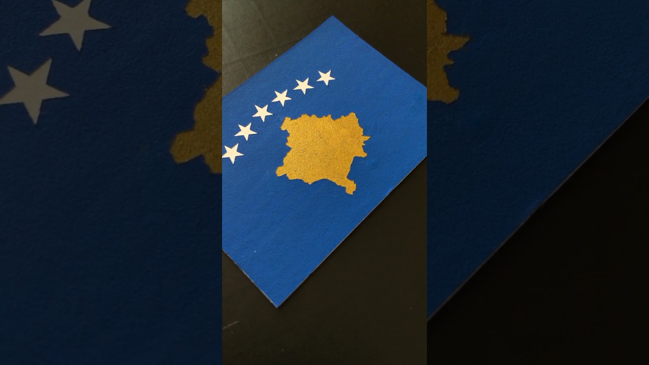 KOSOVO 🇽🇰 Flag Drawing #flagdrawing #kosovo #posca