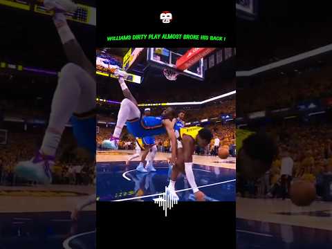 Williams DIRTY HOLDING Mid Air COULD BROKE his BODY! 🔥😤👀 #williams #mathurin #sga #haliburton #okc
