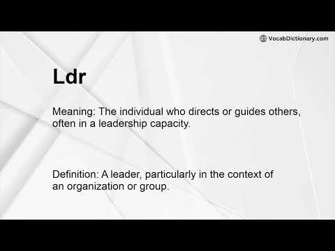 Ldr Meaning