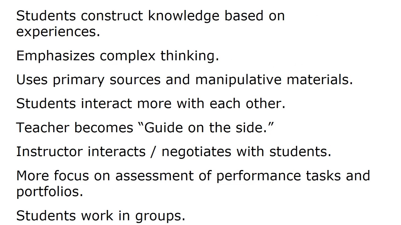 Week 10   Constructivist Learning
