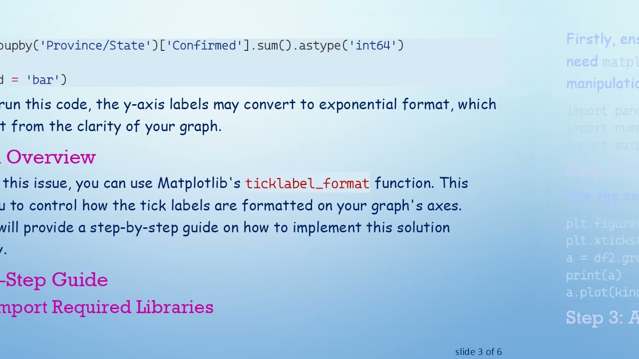 How to Convert Exponential Values to Int in Graphs Using Python
