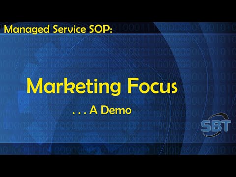 Marketing Focus - SOP for Managed Services