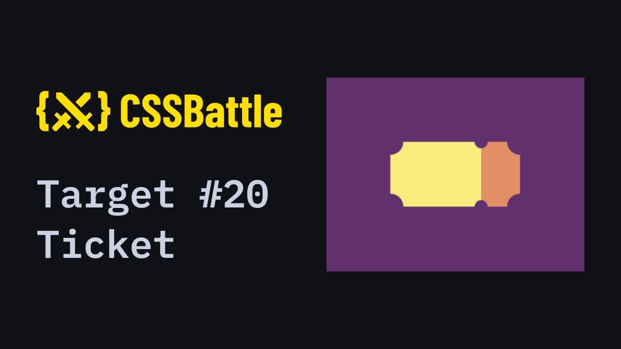 CSS Battle #20 - Ticket