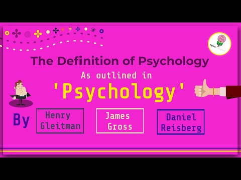 ‘Psychology’ By Gleitman, Gross & Reisberg: #1 Definition of Psychology: Animated Summary