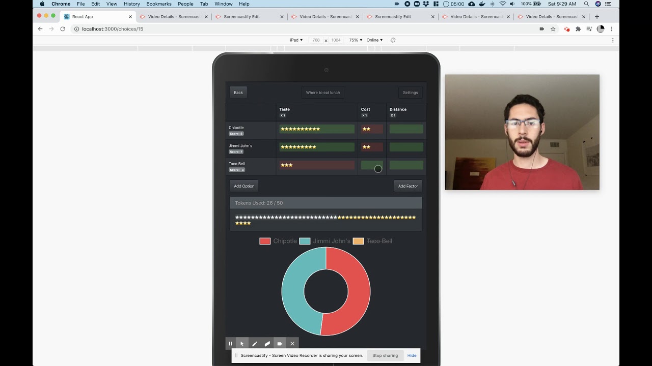 Chooser - Decision making app in React